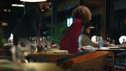 Beautiful Couple Going Out Modern Night Stock Footage Video (100% ...