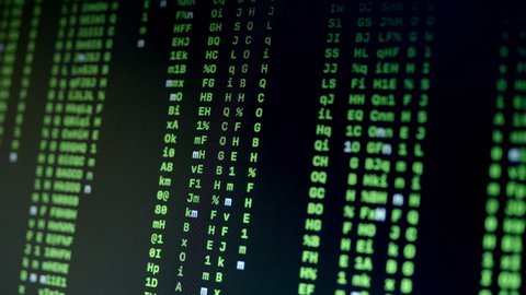 Green Random Letters Symbols Fall On Stock Footage Video (100% Royalty ...