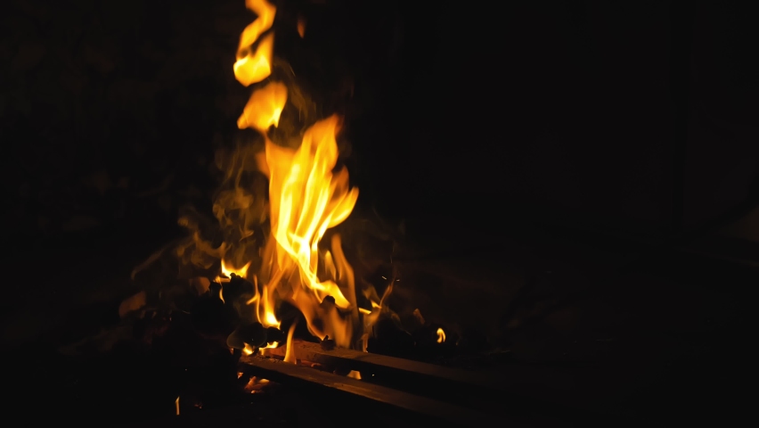 forge fire furnace blacksmith tempers steel Stock Footage Video (100% ...