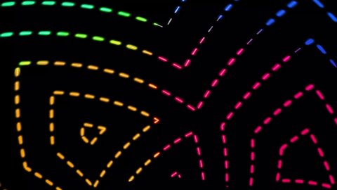 Wavy Colorful Dash Line Motion Background Stock Footage Video (100% ...