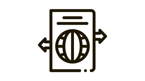 Choosing Place Go Icon Animation Line Stock Footage Video (100% Royalty ...