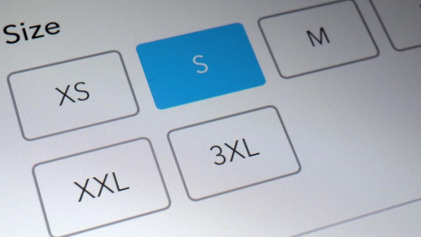 choice clothing size shopping online concept Stock Footage Video (100% ...