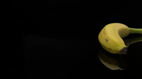 Banana Moves Into Frame Camera Moves Stock Footage Video (100% Royalty ...