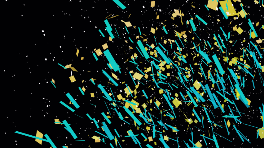 confetti on transparent background festive effect Stock Footage Video ...