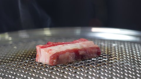 Sliced Lean Meat Red Beef On Stock Footage Video (100% Royalty-free ...