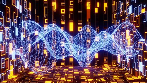 4k 3d Animation Abstract Technology Big Stock Footage Video (100% ...