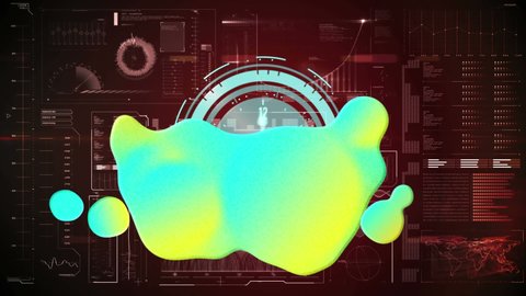 Animation Glowing Blob Clock Over Globe Stock Footage Video (100% ...