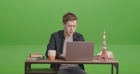 Programmer Young Man Work Green Screen Stock Footage Video (100% ...