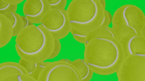 Many Tennis Balls Flying Camera On Stock Footage Video (100% Royalty ...