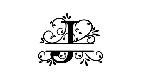 Letter J Animated Logo Monogram Split Stock Footage Video (100% Royalty ...