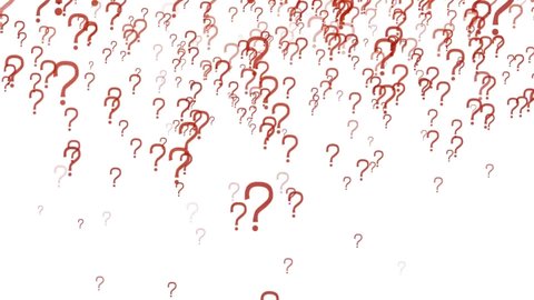 Red Falling Question Marks On White Stock Footage Video (100% Royalty ...