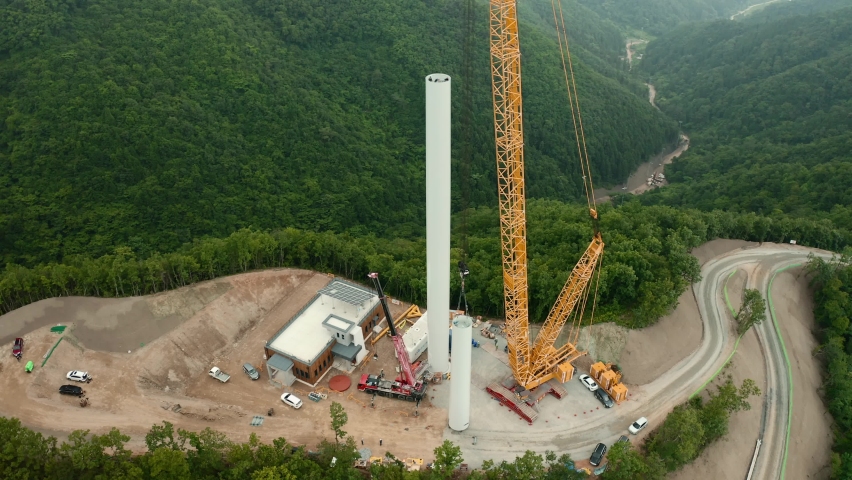 process installing wind power plants top Stock Footage Video (100% ...