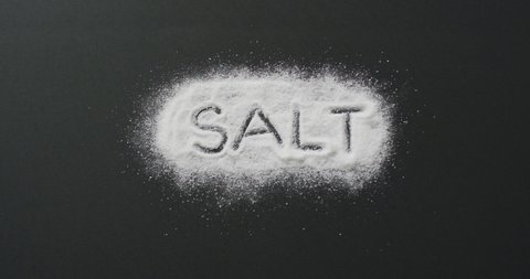 Animation Salt Text Written Salt On Stock Footage Video (100% Royalty ...