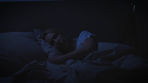 Young Woman Tormented By Nightmares Many Stock Footage Video (100% ...