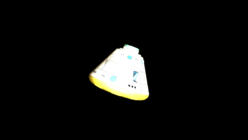 artist rendering manned space capsule module Stock Footage Video (100% ...