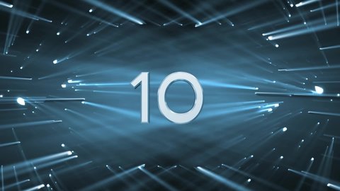 Countdown Zero Light Flashes an Abstract Stock Footage Video (100% ...