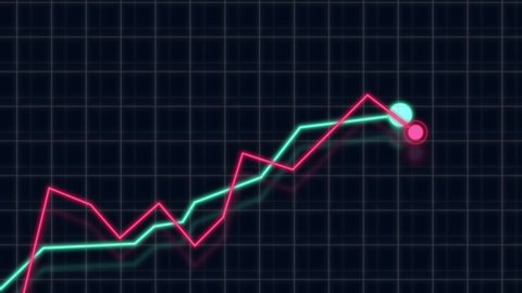 Growing Lines Chart Infographics Animation Company Stock Footage Video ...