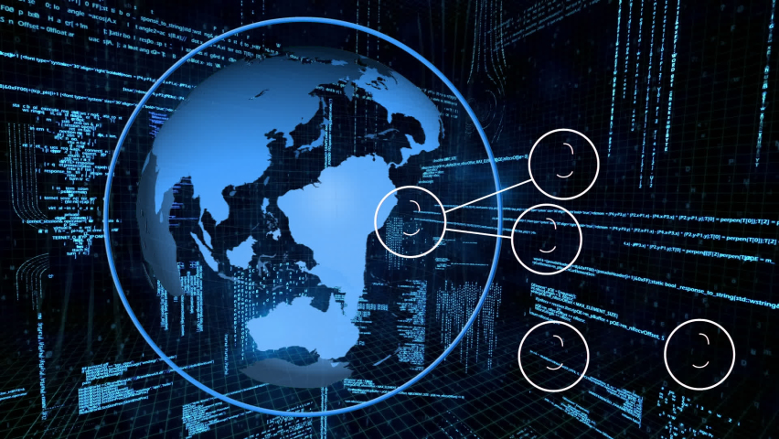 animation network connections people icons data Stock Footage Video ...