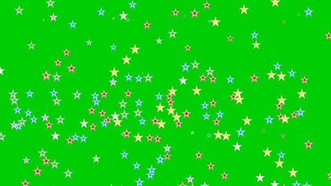 4k Animated Colorful Rain Star Green Stock Footage Video (100% Royalty ...