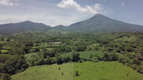 Chinchontepec Volcano Background Farmland La Paz Stock Footage Video ...