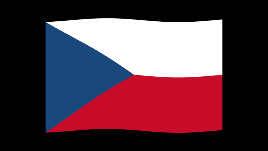 animated czech republic flag no background Stock Footage Video (100% ...