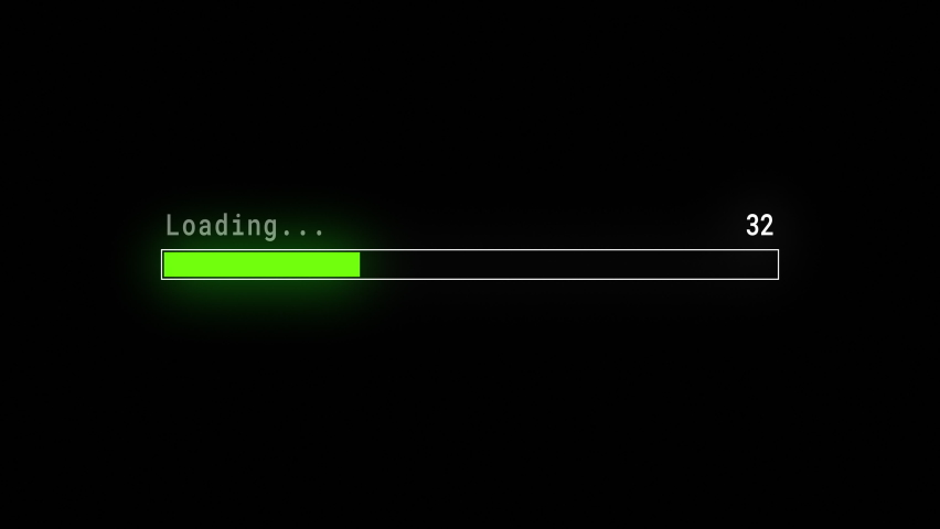 Loading progress bar downloading bar loading screen pixelated progress animation. Status bar ...