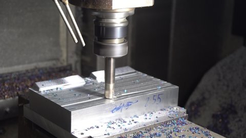 Cnc Milling Machine Rough Cutting Injection Stock Footage Video (100% ...