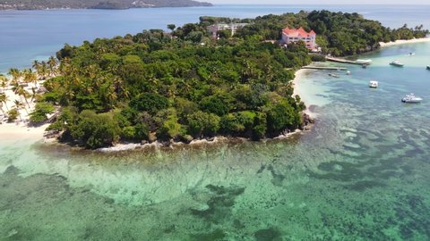 Samana Island Dominican Republic Drone Flight Stock Footage Video (100% ...