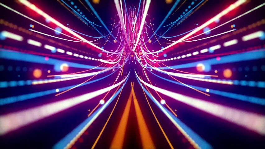 lights lines passing motion graphics animated Stock Footage Video (100% ...