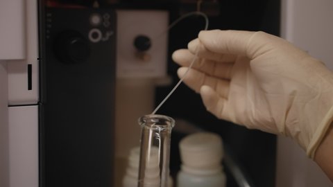 Laboratory Tests Solution Determining Quality Gold Stock Footage Video ...