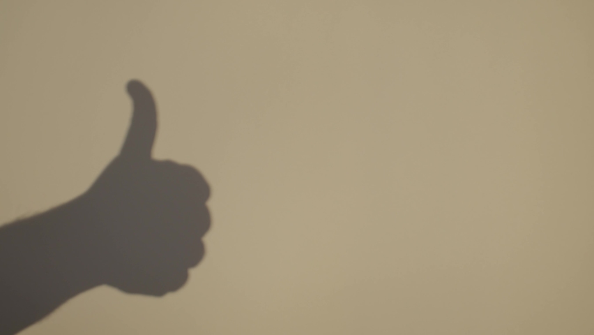Silhouette Shadow Hand Like Finger Man Stock Footage Video (100% ...