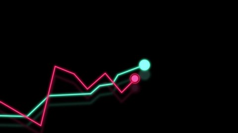 Growing Lines Chart Infographics Animation On Stock Footage Video (100% ...