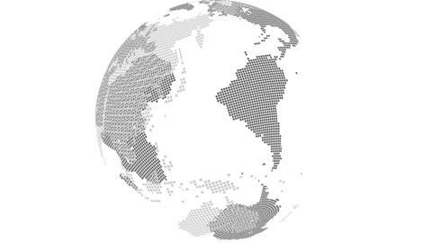 Earth Business News Block White Background Stock Footage Video (100% ...