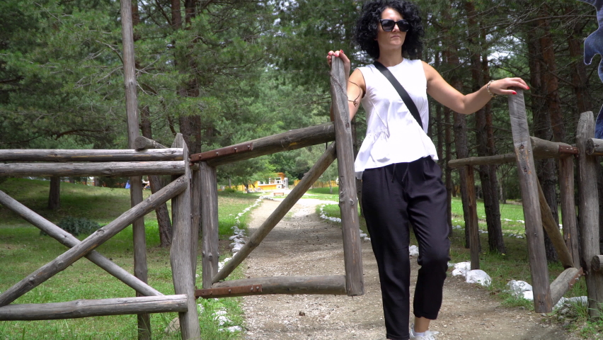 woman walk through ranch farm barn Stock Footage Video (100% Royalty ...