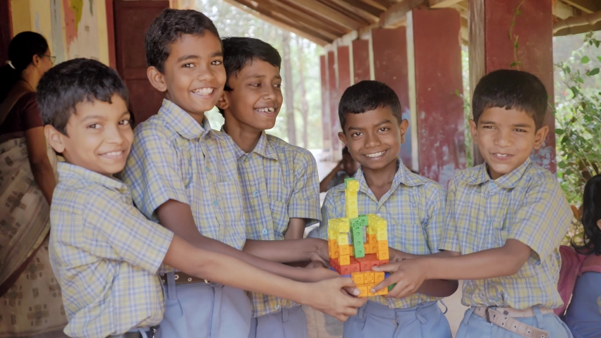 cheerful young indian rural primary school Stock Footage Video (100% ...