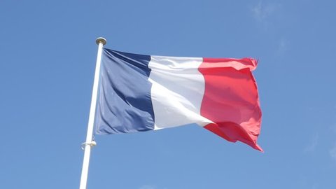 Slow Motion French Flag Fabric Waving Stock Footage Video (100% Royalty ...