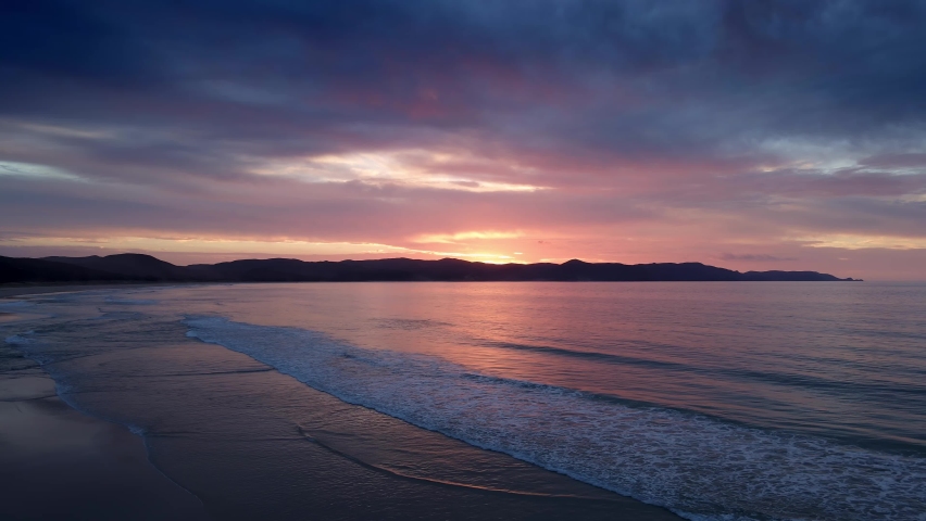 hued sunset sky mirror reflection on Stock Footage Video (100% Royalty ...