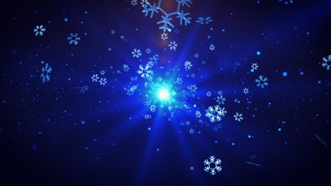 Blue Snow Flake Loop Animation Stock Footage Video (100% Royalty-free ...