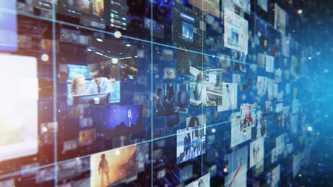 Vfx Animated Background Virtual Social Media Stock Footage Video (100% ...