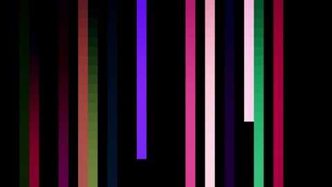 Pixel Art Colourful Falling Lines 2d Stock Footage Video (100% Royalty ...