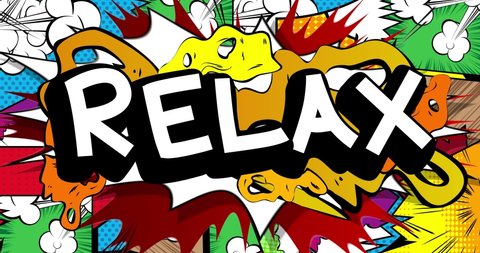 Relax Motion Poster 4k Animated Comic Stock Footage Video (100% Royalty ...