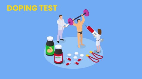 Two Doctors Animation Doing Doping Test Stock Footage Video (100% ...