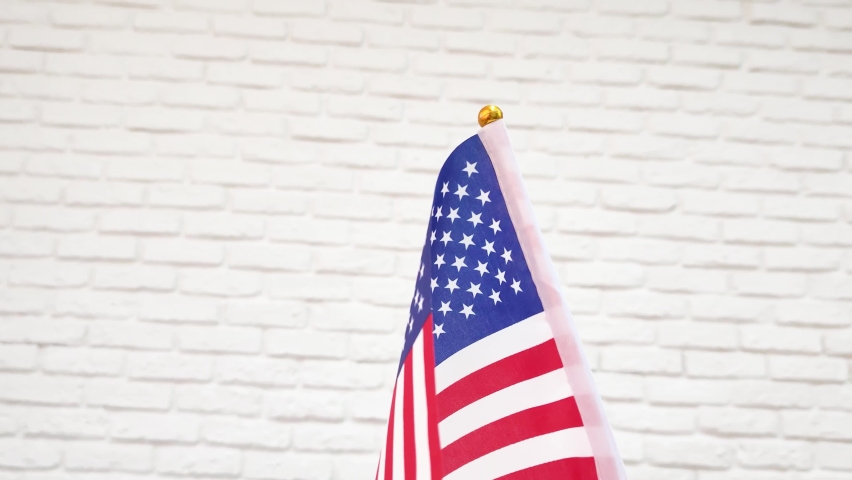 national flag united states america standing Stock Footage Video (100% ...