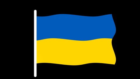 4k Animated Ukraine Flag Transparent Background Stock Footage Video ...