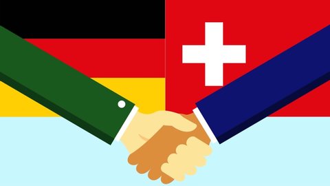 Two People Shaking Handshake Germany Switzerland Stock Footage Video ...