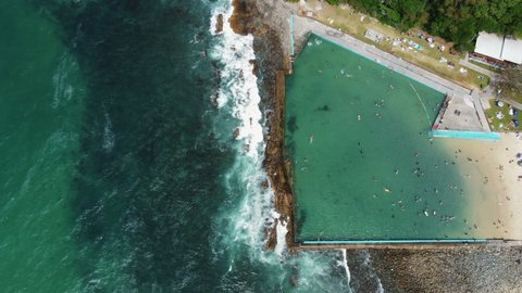 People Enjoying Forster Ocean Pool New Stock Footage Video (100% ...