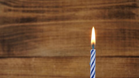 Candle Fire On Birthday Cake Celebration Stock Footage Video (100% ...