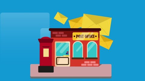 Post Office Building Animation Concept Stock Footage Video (100% ...