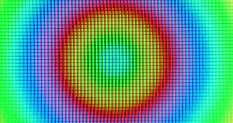 Rainbow Circle On Computer Monitor Screen Stock Footage Video (100% ...