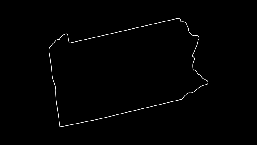 Pennsylvania state outline Stock Video Footage - 4K and HD Video Clips ...